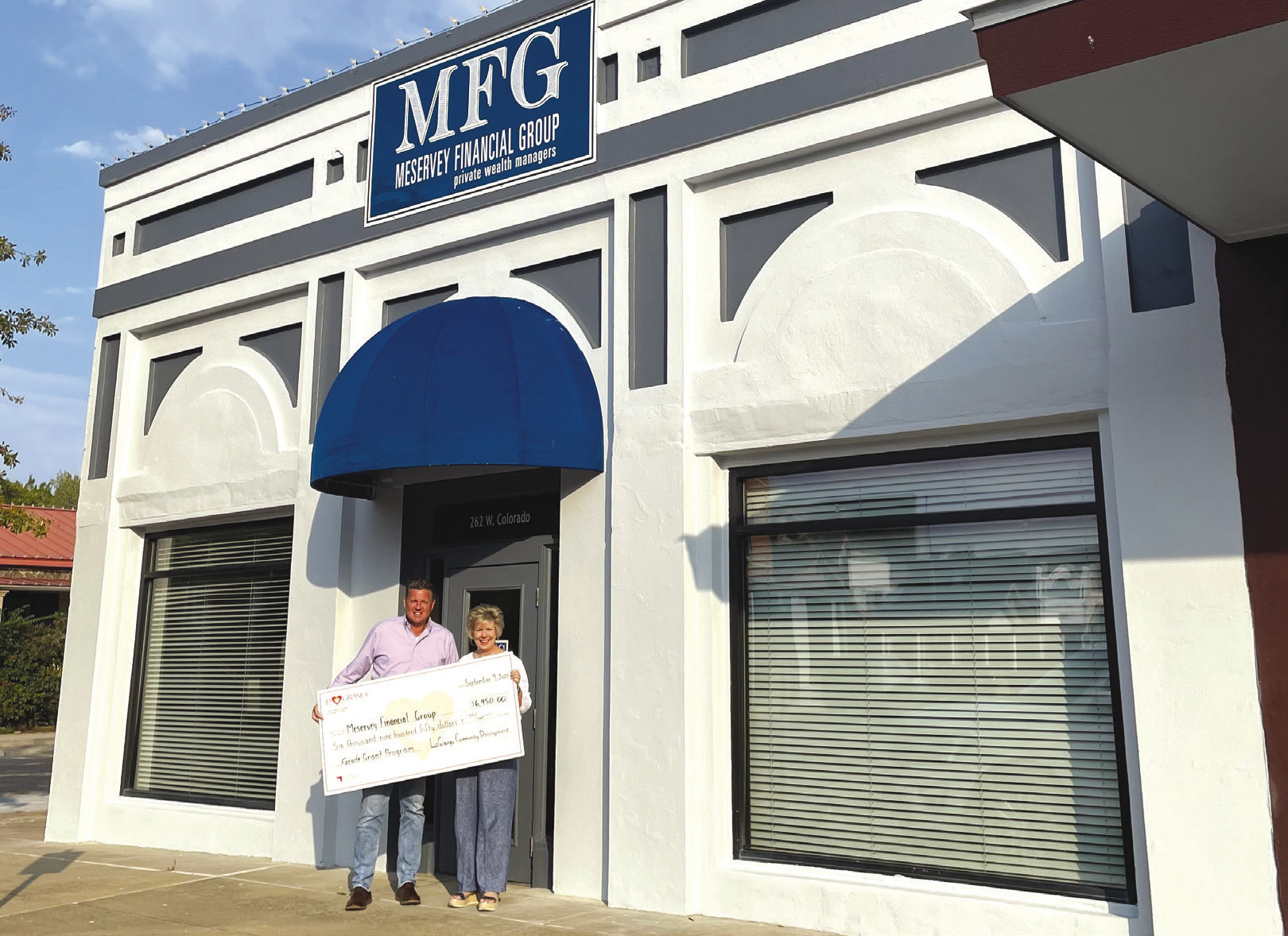 Meservey Receives Sign Grant | The Fayette County Record