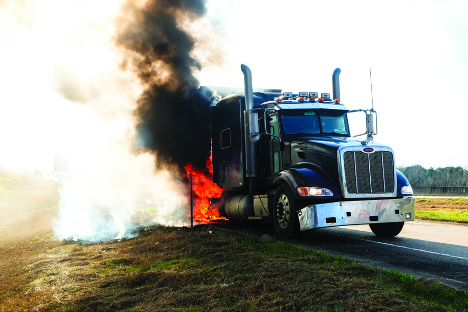 18-Wheeler Catches Fire After Blowout Near Whataburger | The Fayette ...