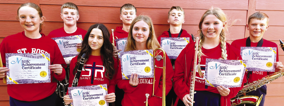St. Rose Students Attain First Chair | The Fayette County Record