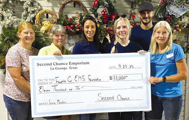 Second Chance Donates to EMS Foundation | The Fayette County Record