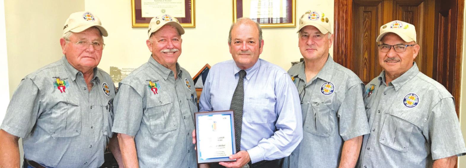 Veterans Chapter Recognizes Judge Weber | The Fayette County Record