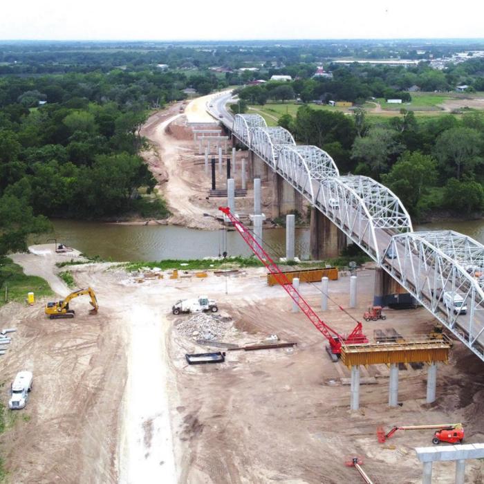 Bridge Work From Overhead | The Fayette County Record