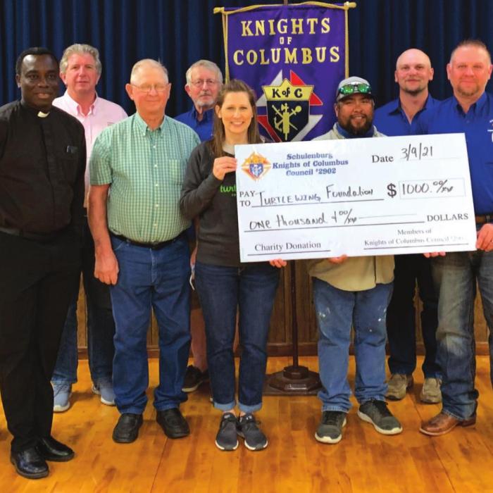 Schulenburg KCs Donate to Turtle Wing | The Fayette County Record