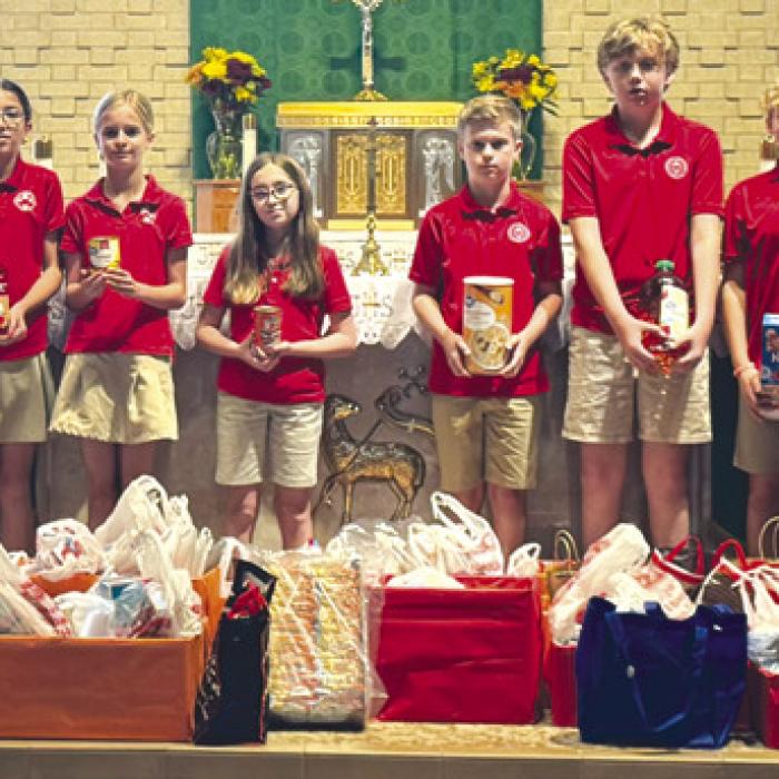 Sacred Heart Students Donate to AMEN | The Fayette County Record