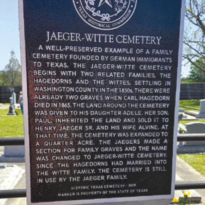 Jaeger Witte Cemetery Dedication Held Near Burton | The Fayette County ...